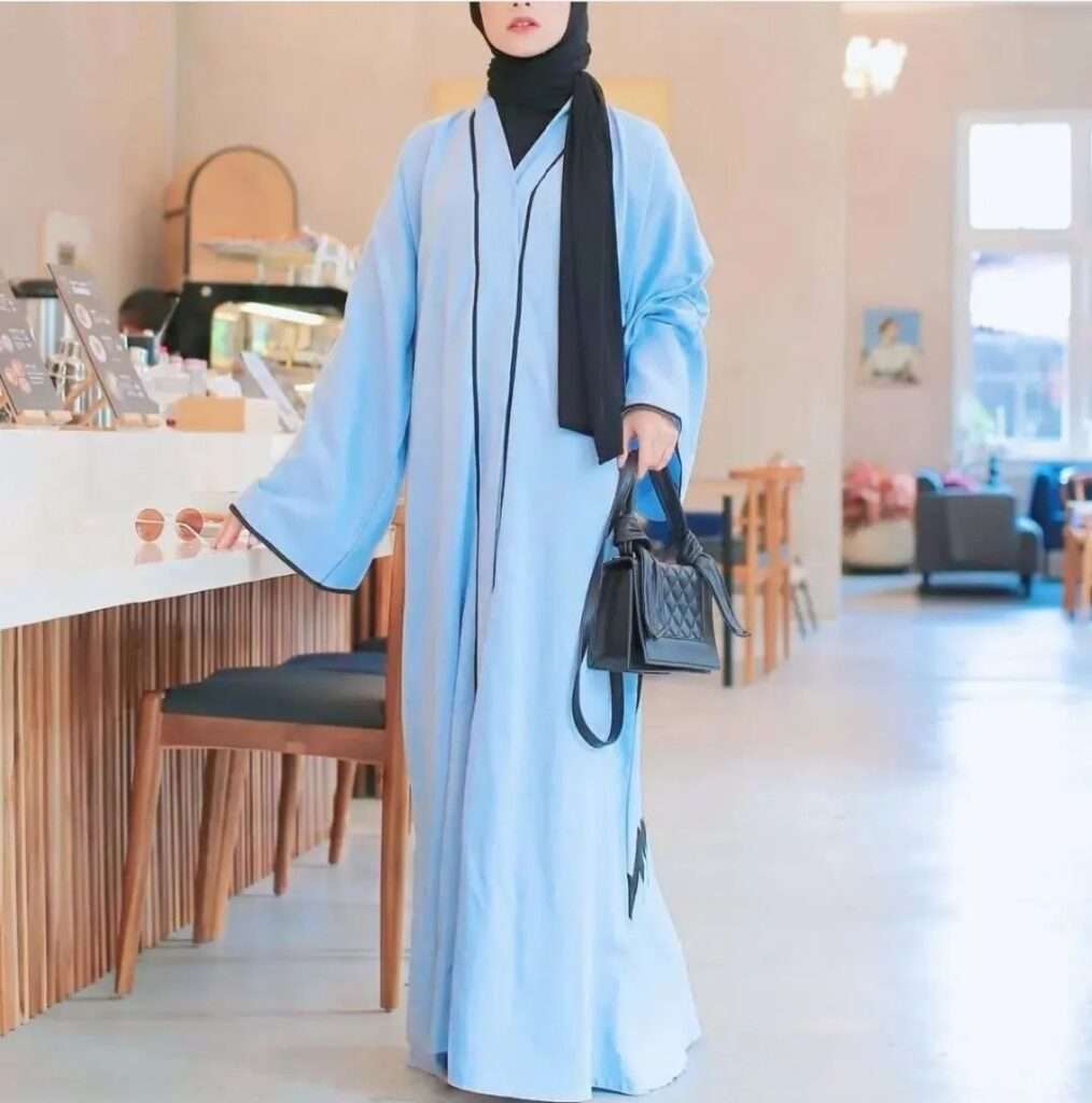 Simple Blue Abaya – SK Abayas